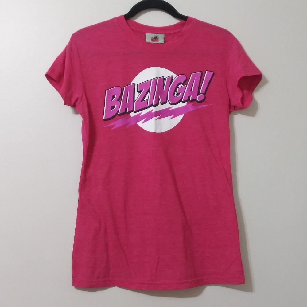 Big Bang Theory Bazinga Rare Color Graphic T-Shirt - Gem